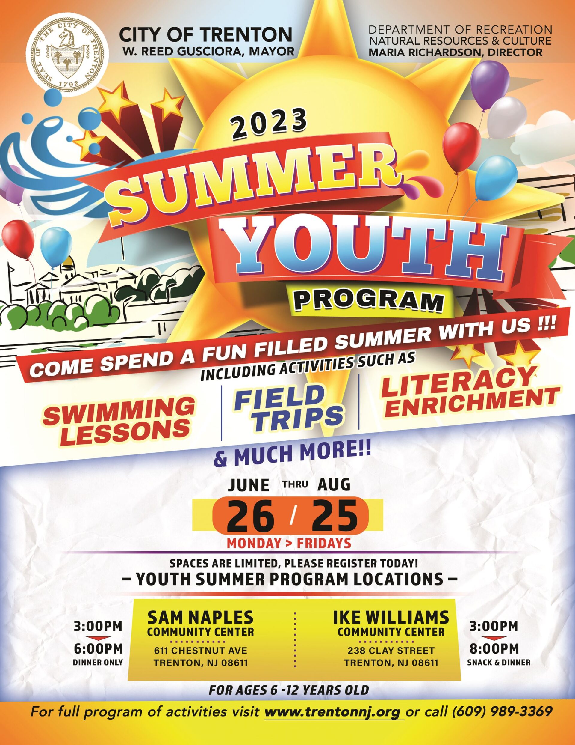 Summer Youth and Teen Programs Now Underway - TrentonDaily